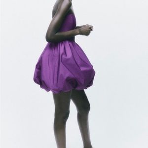 Zara | Dresses | Zara Veluminous Purple Dress | Poshmark